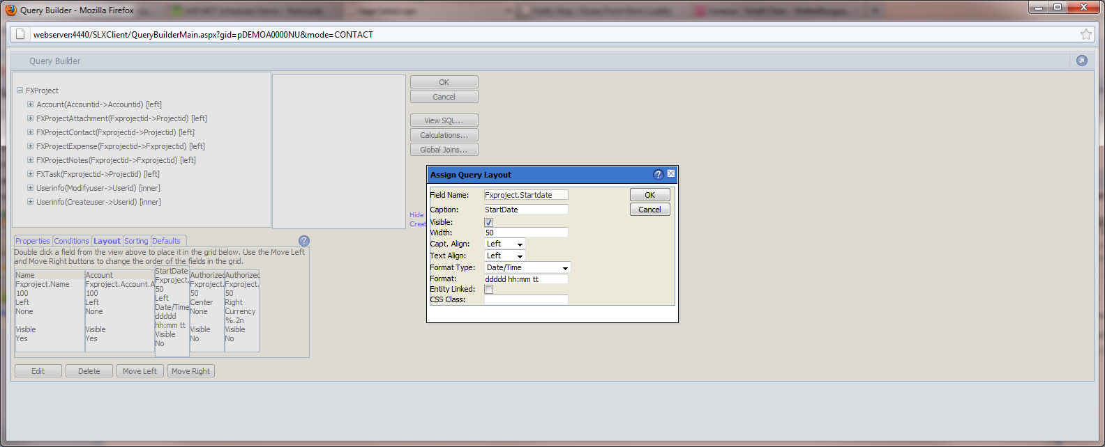 Formatting Date Columns In A Saleslogix Group Customer Fx